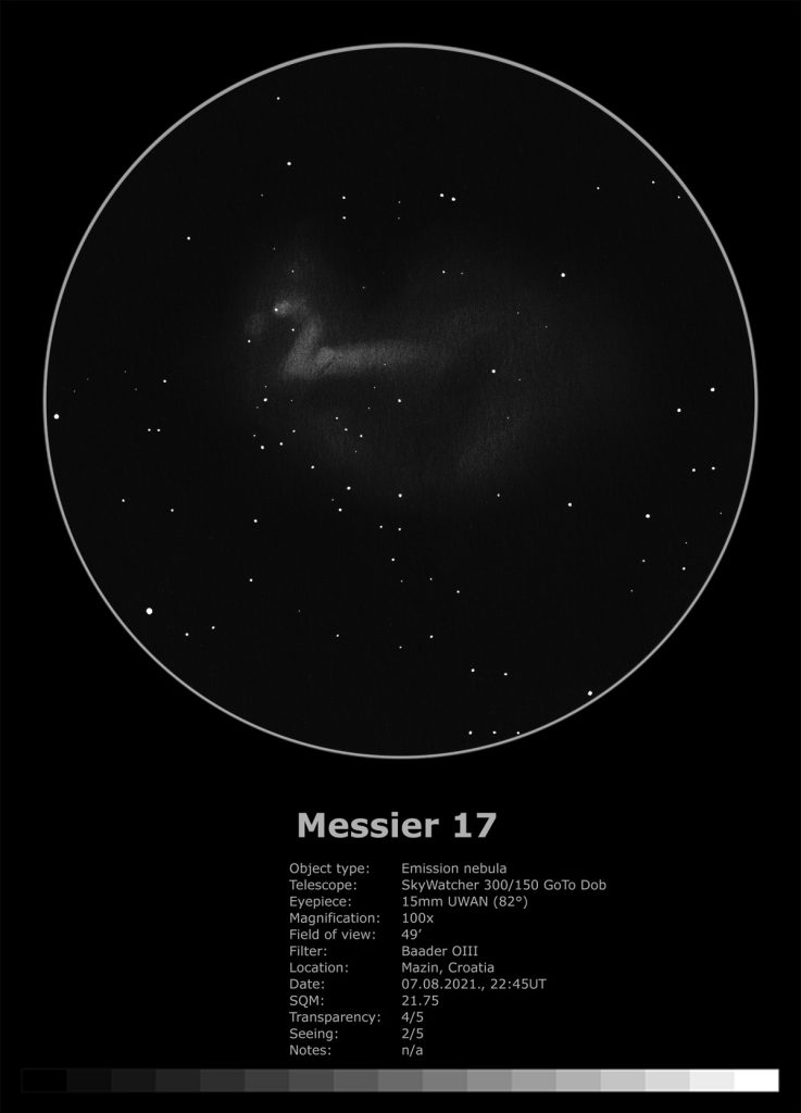 The Swan (Messier 17) - Sketching - Cloudy Nights
